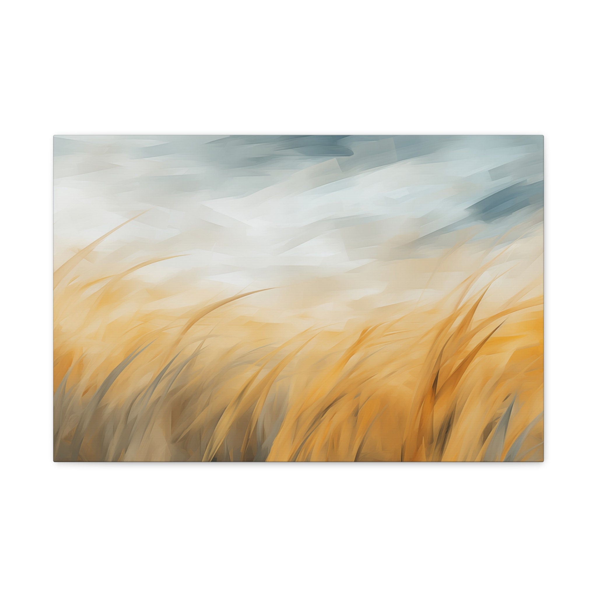 Abstract Wheat Filed on a Breezy Summer Day, Prairie Painting, Prairie ...