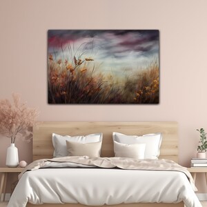 Prairie on a Stormy Day, Abstract Prairie Art, Dreamy Landscape ...