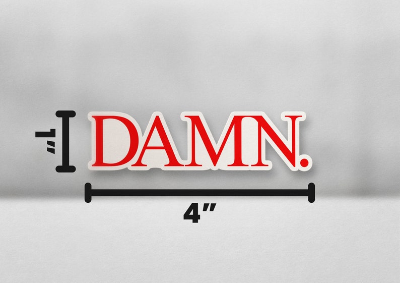 DAMN Sticker Kendrick Lamar Vinyl Decal Gift Idea Waterproof Die Cut - Etsy