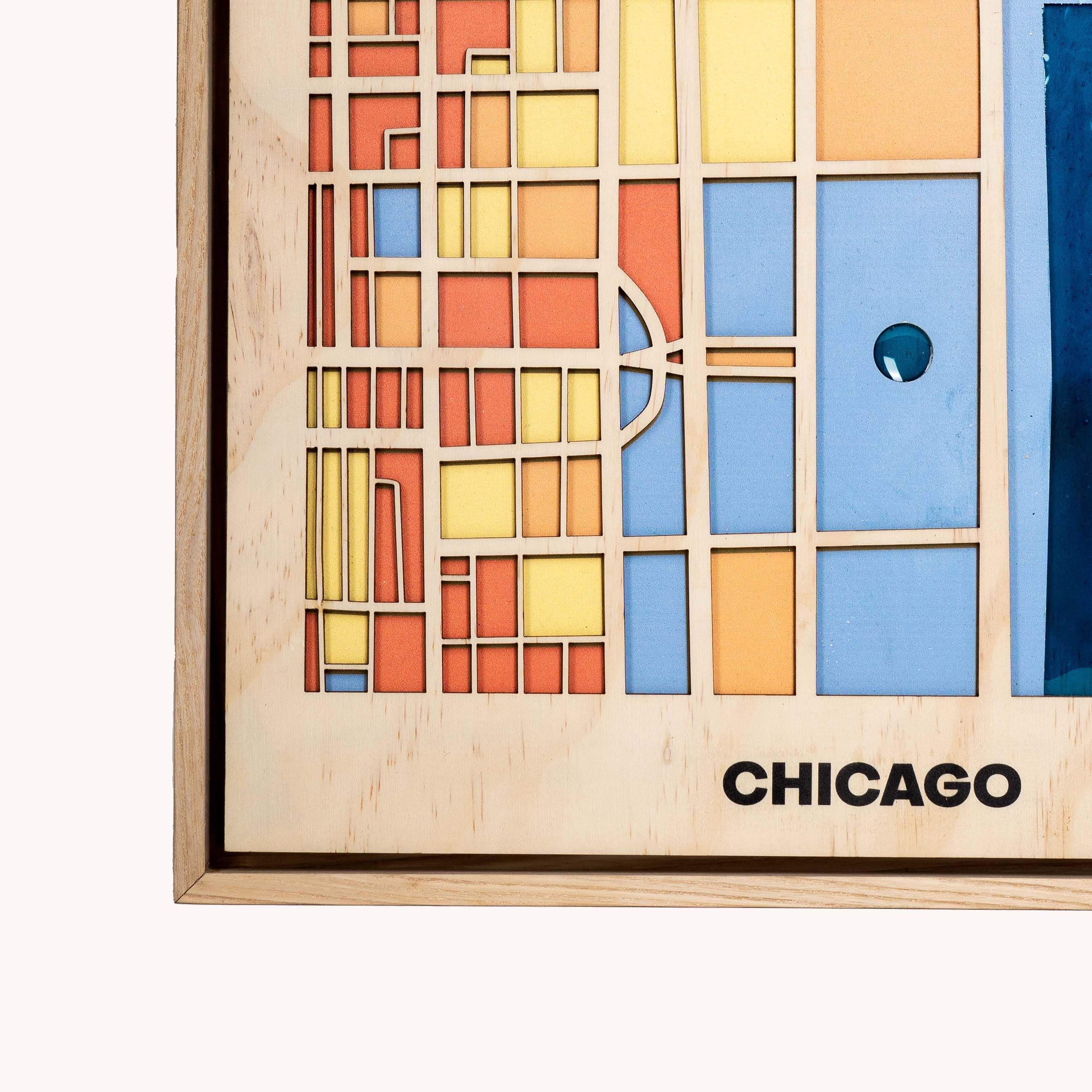 Chicago Wooden City Map Wooden World Map Wall Hangings Wall Decor ...