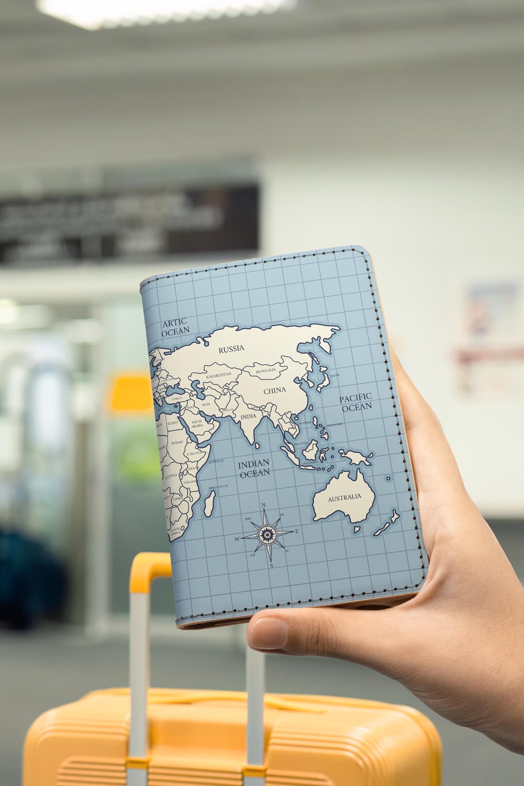 Personalized World Map 5 Leather Passport Cover - World Map Collection ...