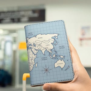 Personalized World Map 5 Leather Passport Cover - World Map Collection ...
