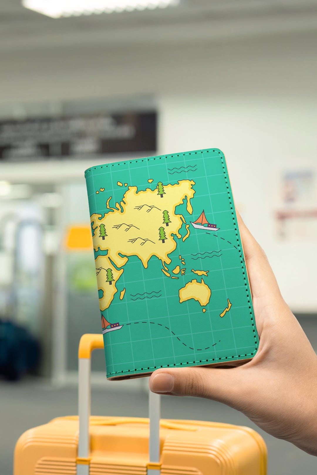 Personalized World Map 7 Leather Passport Cover - World Map Collection ...