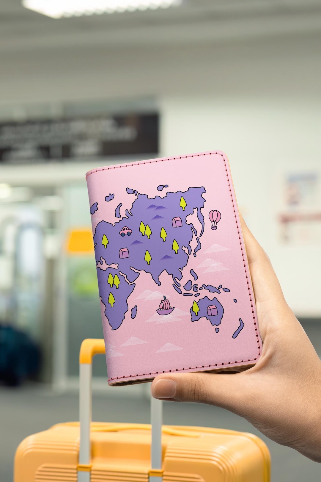 Personalized World Map 2 Leather Passport Cover - World Map Collection ...