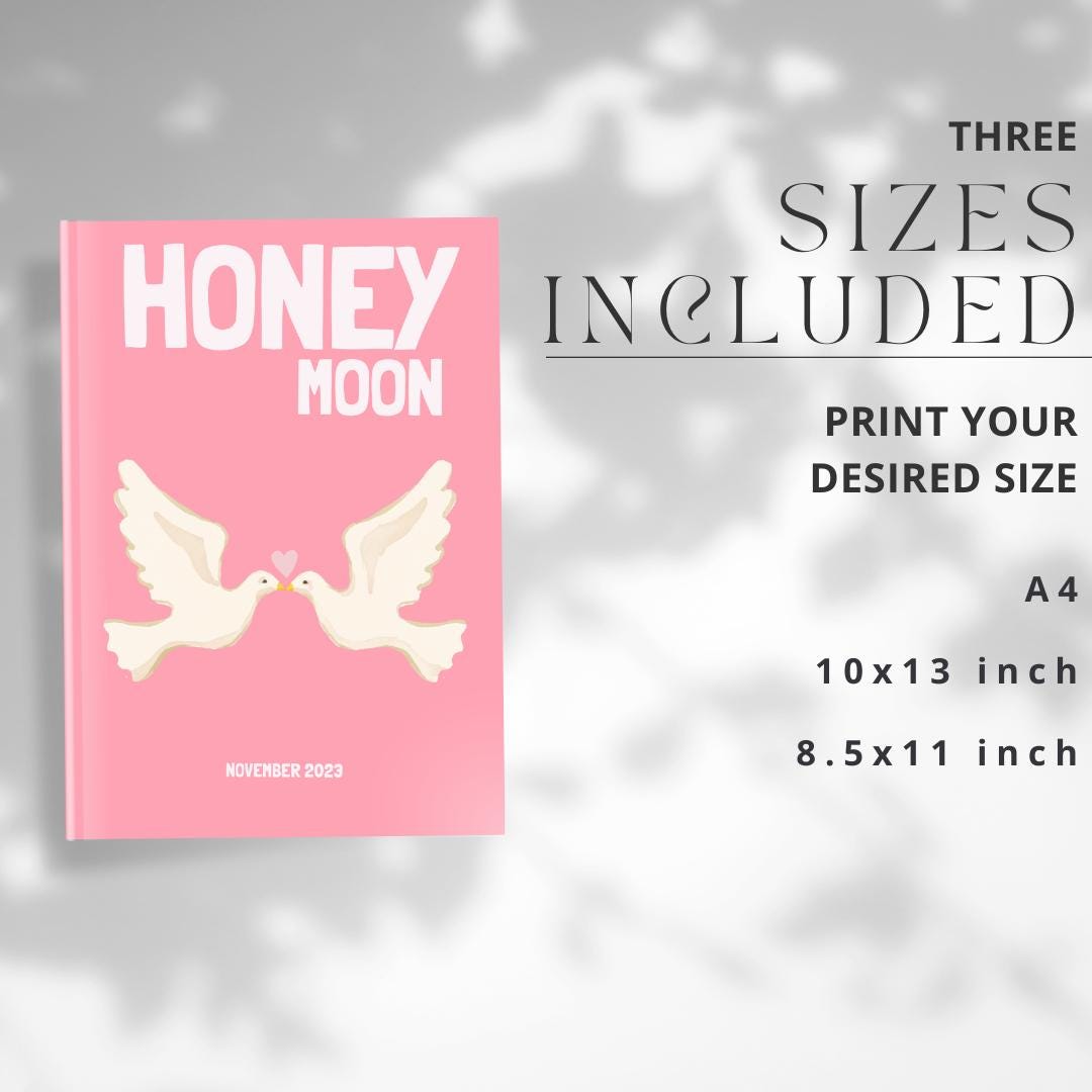 10 Honeymoon Photobook Canva Template Bundle | Luxury Printed Photo ...