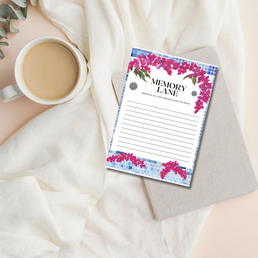 Minimal Hens and Bridal Shower Games | Memory Lane | Bachelorette Party ...