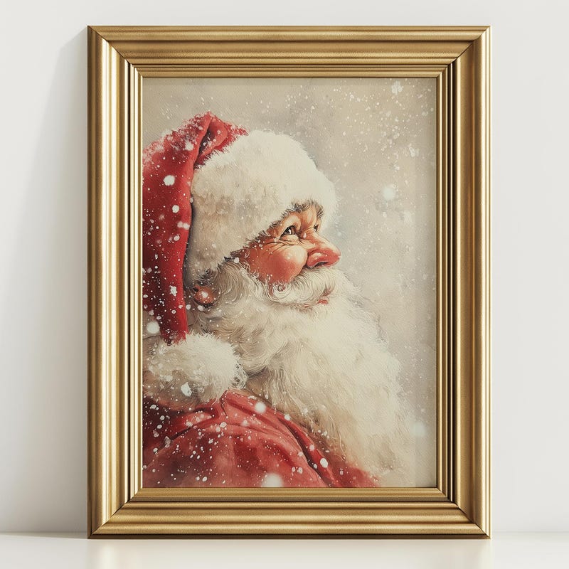 Santa Poster Digital Print - Etsy