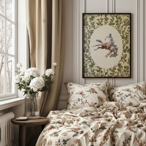 Cowboy Art Print, Vintage Cottagecore Wall Decor, Nancy Meyers ...