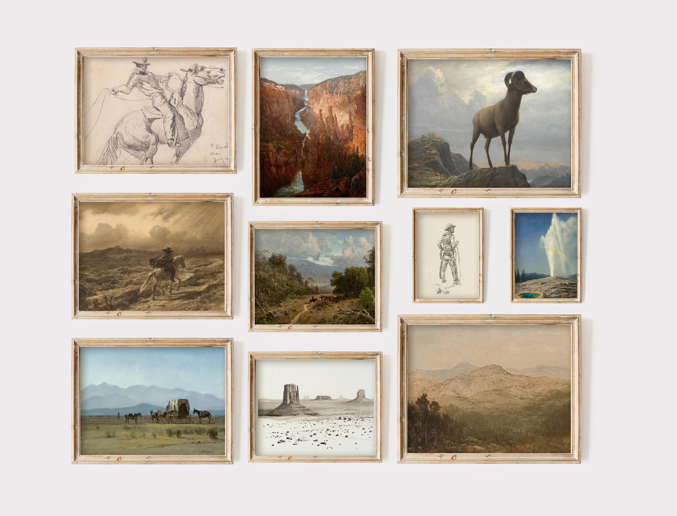 Printable Western Wall Art Set, Instant Download, Rustic Country Wall ...