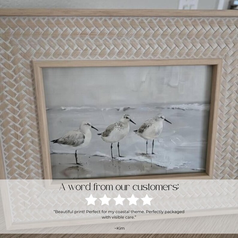 Sandpiper Birds Art Print, Beach Themed Decor, PRINTED AND SHIPPED ...