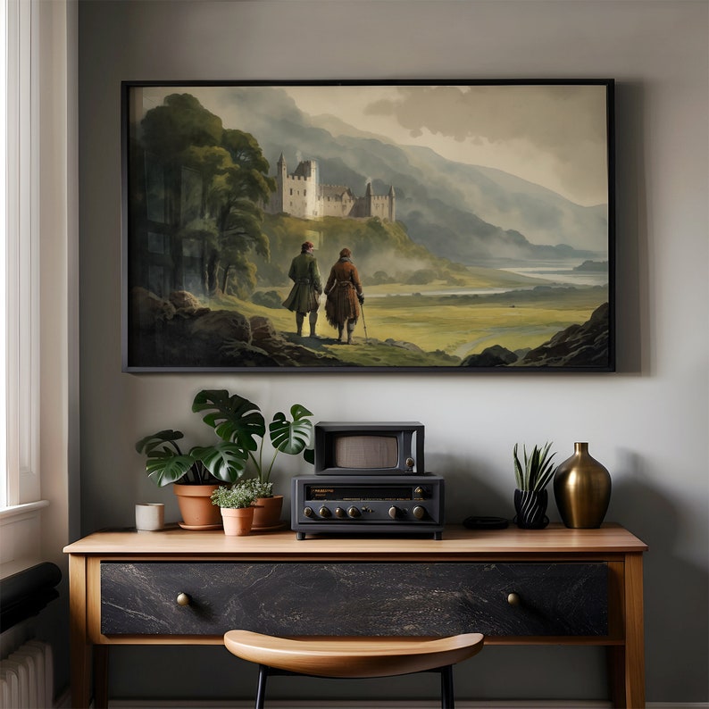 Highlander Man Portrait, Scottish Wall Art, Outlander Inspired ...