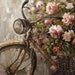 Bicycle Art, Vintage Bike Painting, Instant Download, Spring Home Decor ...