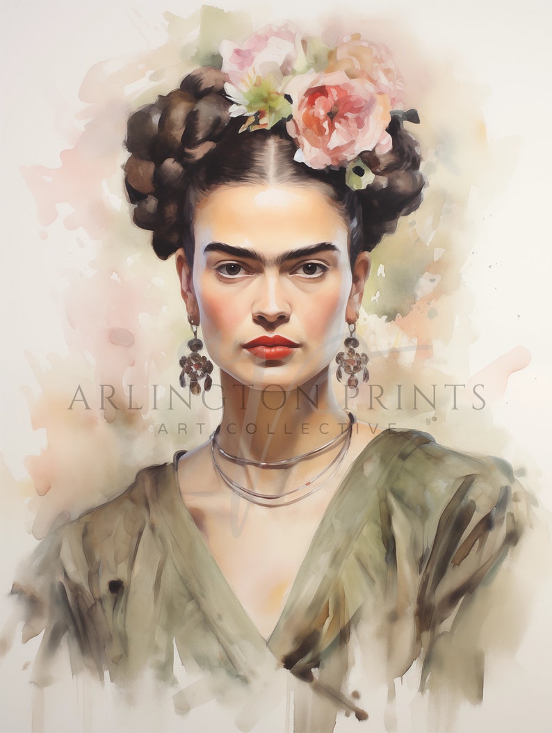 Frida Kahlo Portrait, Hispanic Art, Famous Paintings, Digital Download ...