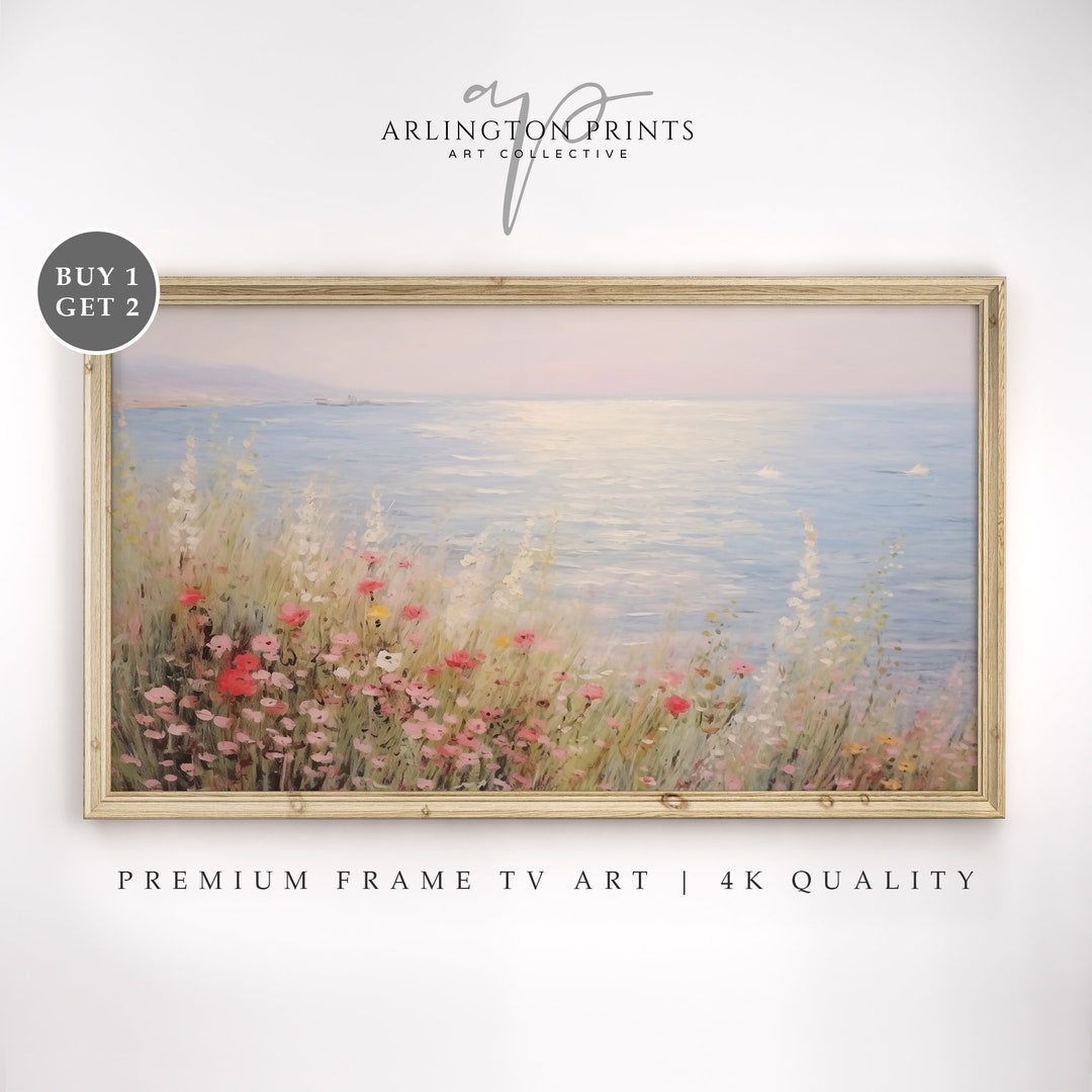 Arte FRAME TV Fiori di campo in riva al mare / Salvaschermo vintage ...
