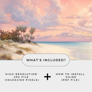Samsung Frame TV Art Ocean, Beach Sunset, Tropical Sunset, Pastel Beach ...
