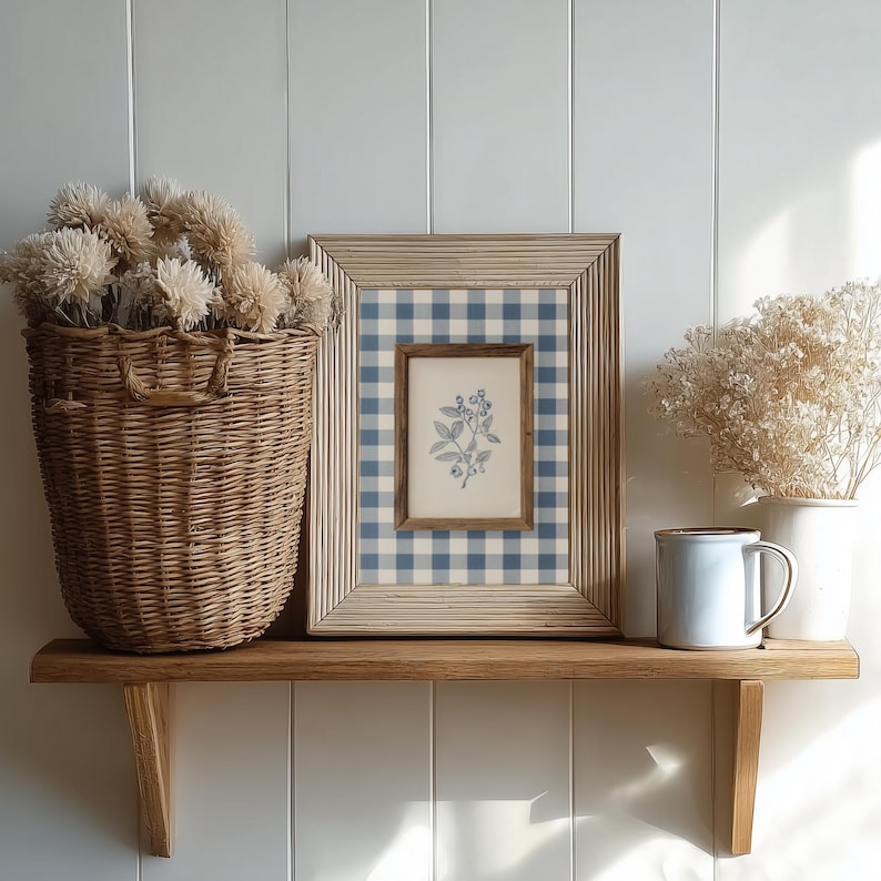 Country Kitchen Blueberry Print, Hand-drawn Berry Wall Art, Farmhouse ...