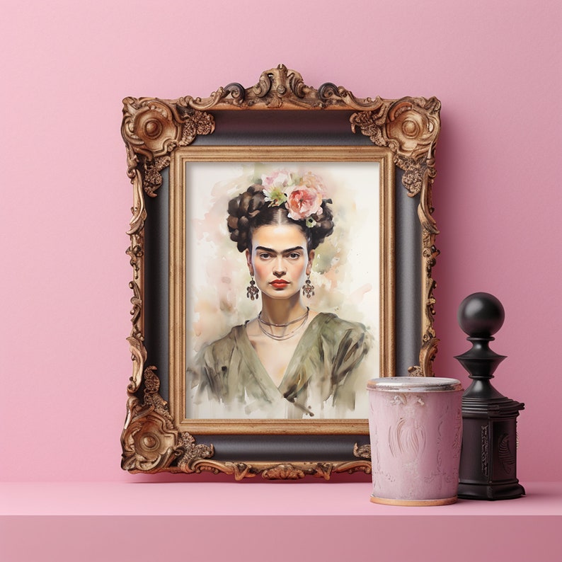 Frida Kahlo Portrait, Hispanic Art, Famous Paintings, Digital Download ...