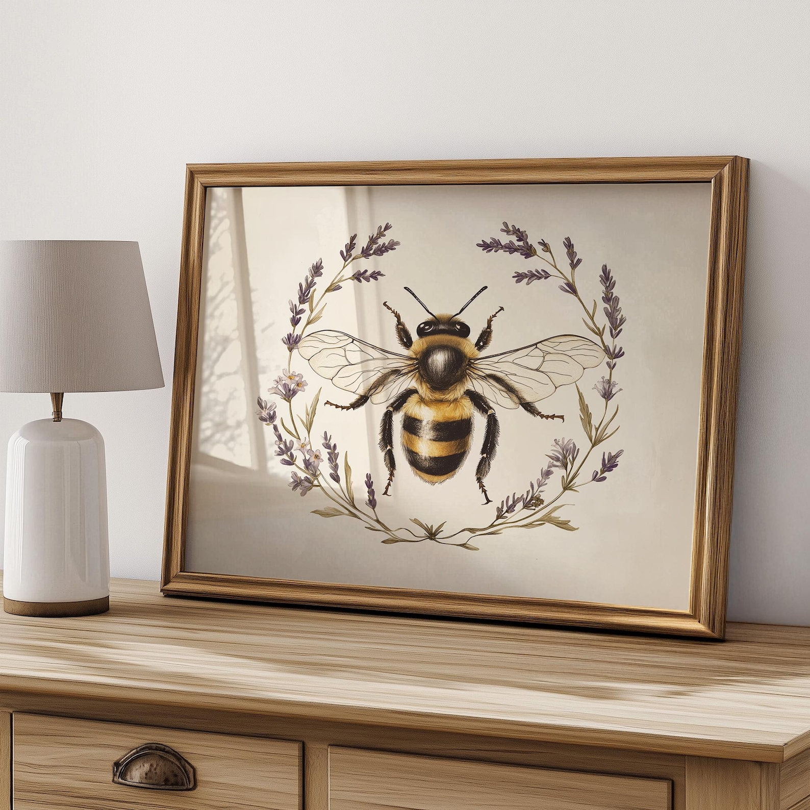 Vintage Cottagecore Bee Wall Art, PRINTABLE Country Honeybee Botanical ...