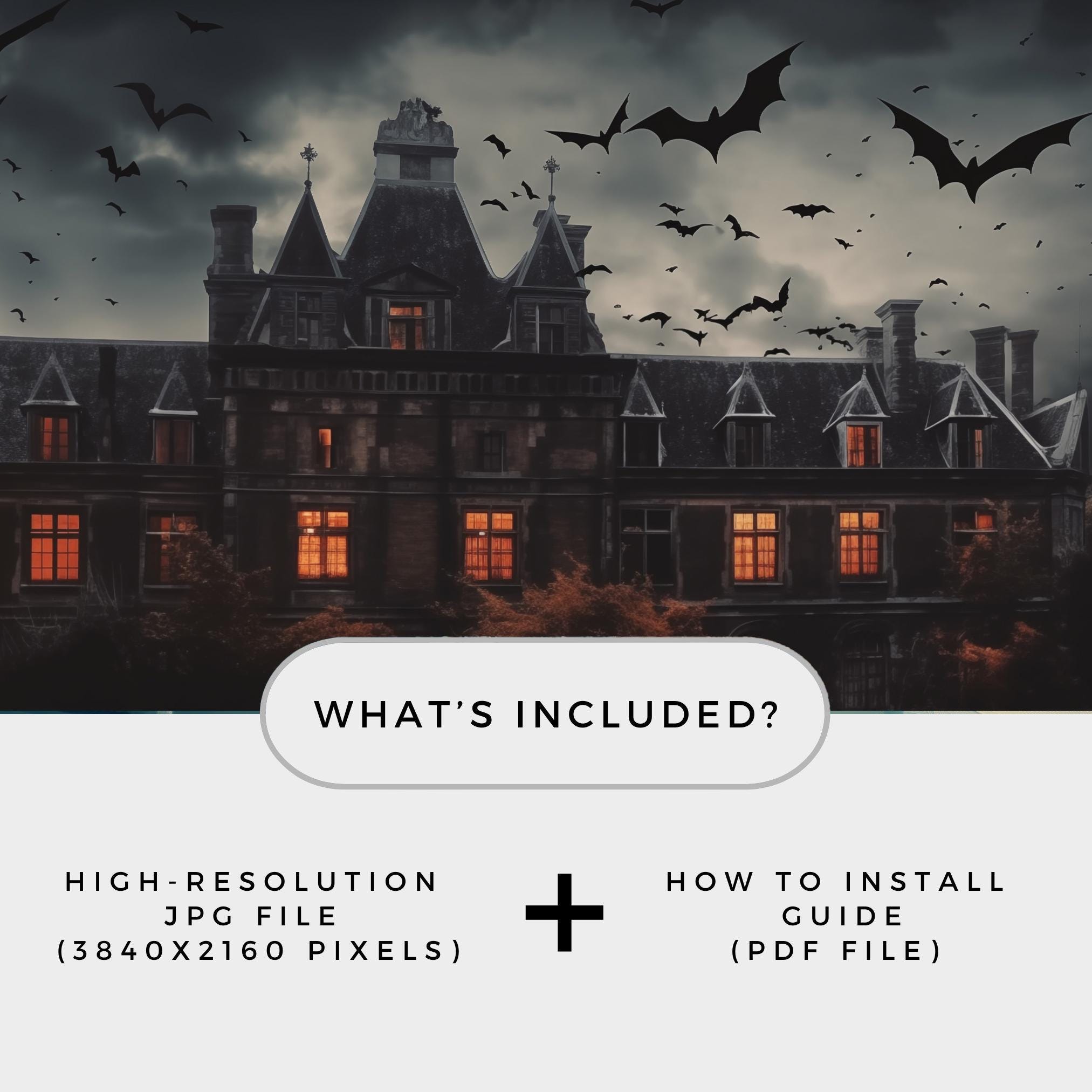 Haunted House Frame TV Art, Spooky Halloween Art, Creepy Frame TV Art ...