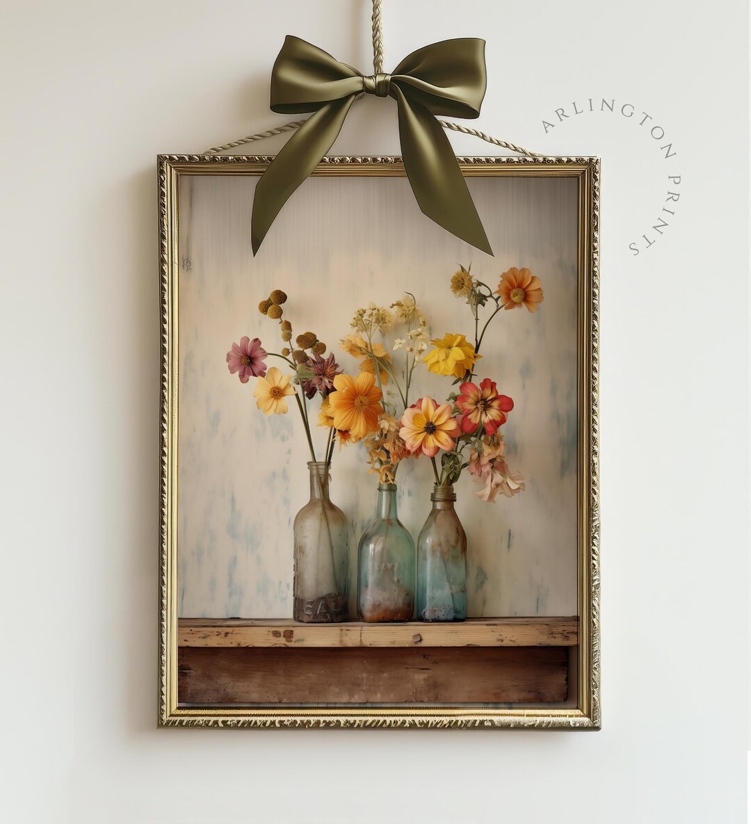 Moody Spring Wall Art | Spring Wildflowers Wall Art | Farmhouse Style ...