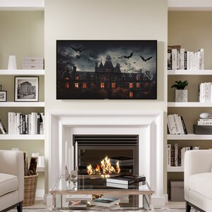 Haunted House Frame TV Art, Spooky Halloween Art, Creepy Frame TV Art ...