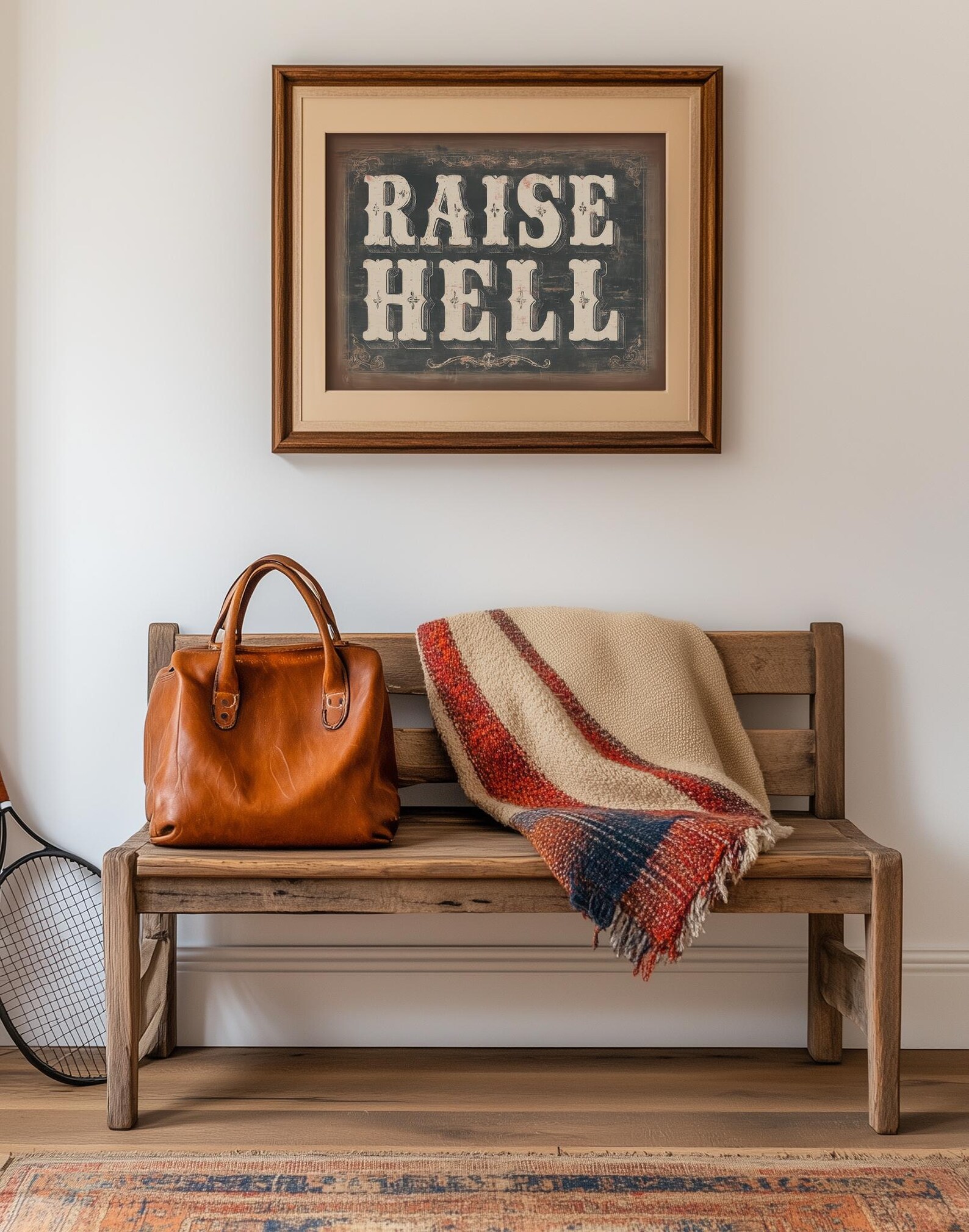 Raise Hell Wall Art, Western Printable Bar Cart Art, Vintage Saloon ...