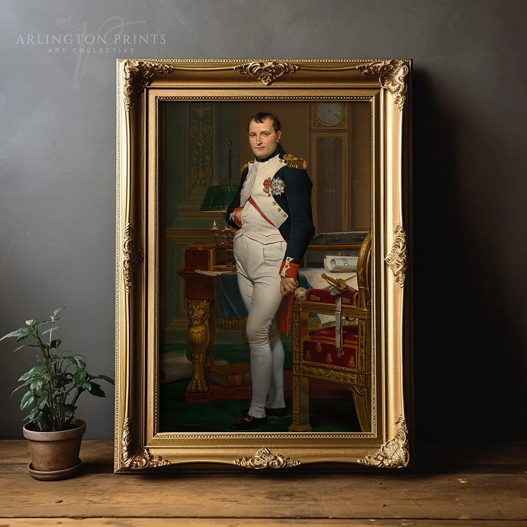 Emperor Napoleon in His Study at the Tuileries, Historical Portrait Art ...