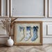 Trendy Blue Floral Stockings Painting, PRINTABLE Christmas Wall Art ...
