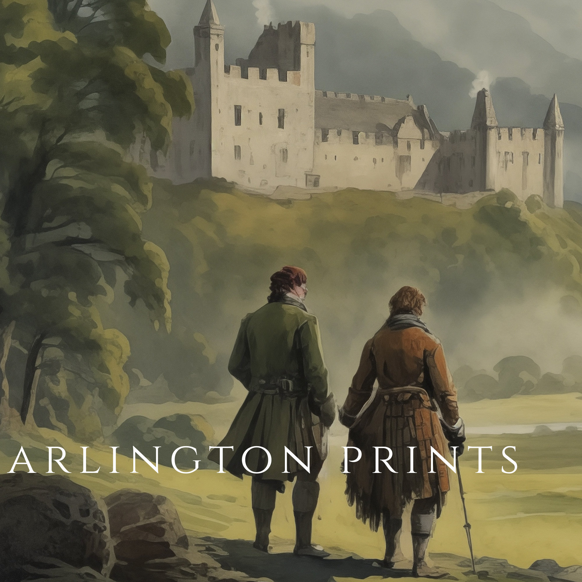 Highlander Man Portrait, Scottish Wall Art, Outlander Inspired ...