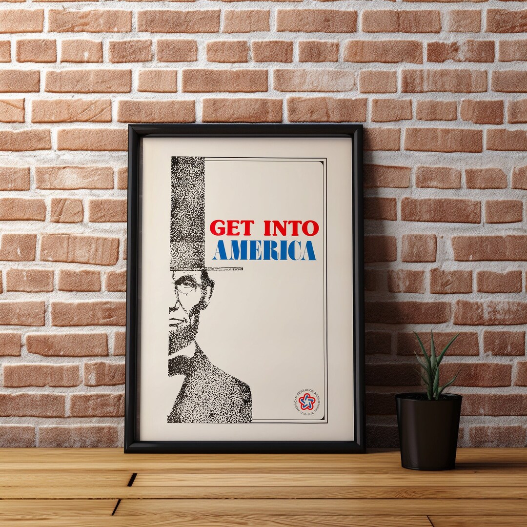 4th of July Vintage Wall Art, Abraham Lincoln, Printable American ...