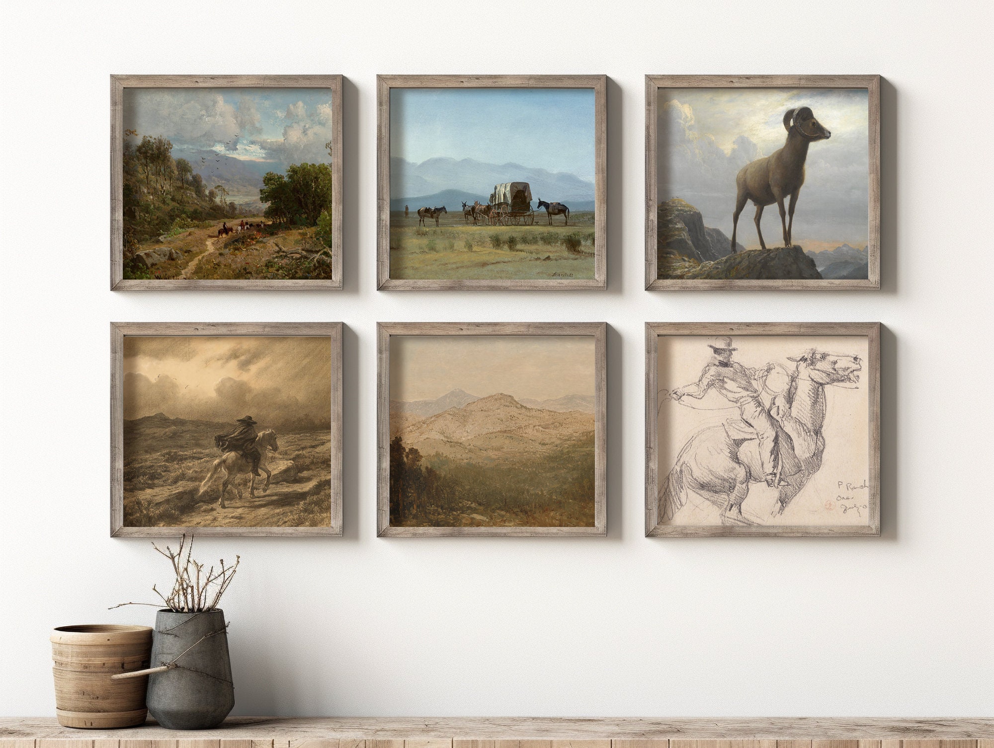 Printable Western Wall Art Set, Instant Download, Rustic Country Wall ...