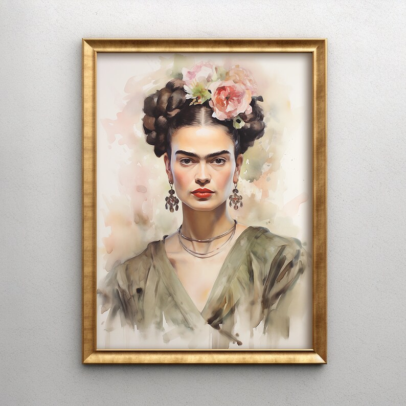 Frida Kahlo Portrait, Hispanic Art, Famous Paintings, Digital Download ...