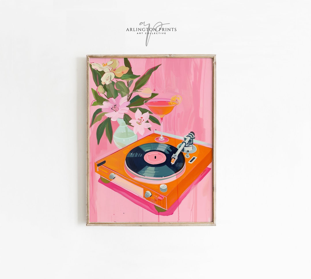 Pink Preppy Wall Art, Alcohol Poster, College Apartment Aesthetic ...