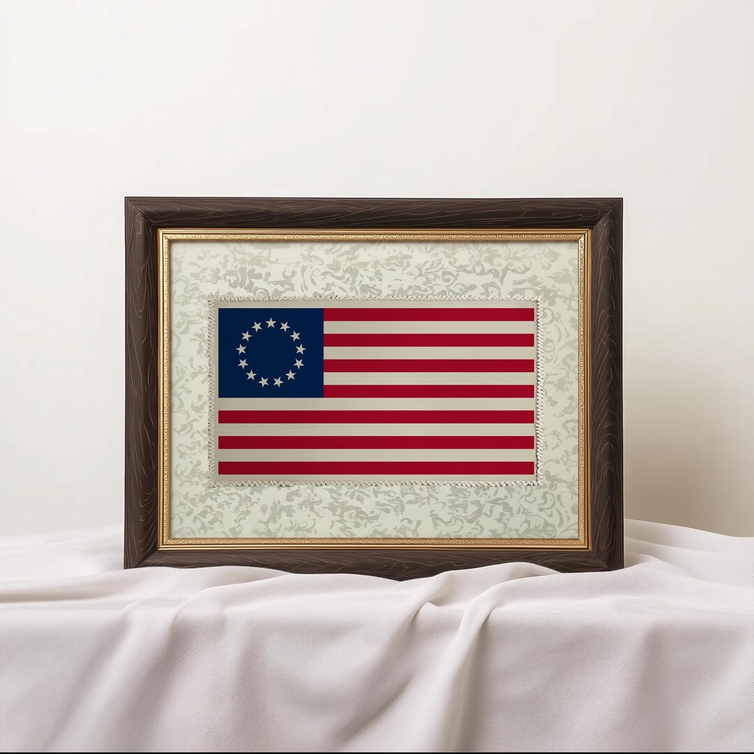 Betsy Ross Flag Printable Wall Art, 4th of July Decor, Vintage ...
