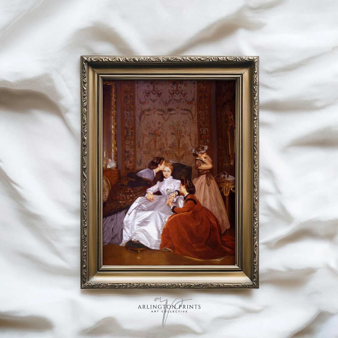 Vintage Bridal Art Print, the Reluctant Bride, Elegant Victorian ...