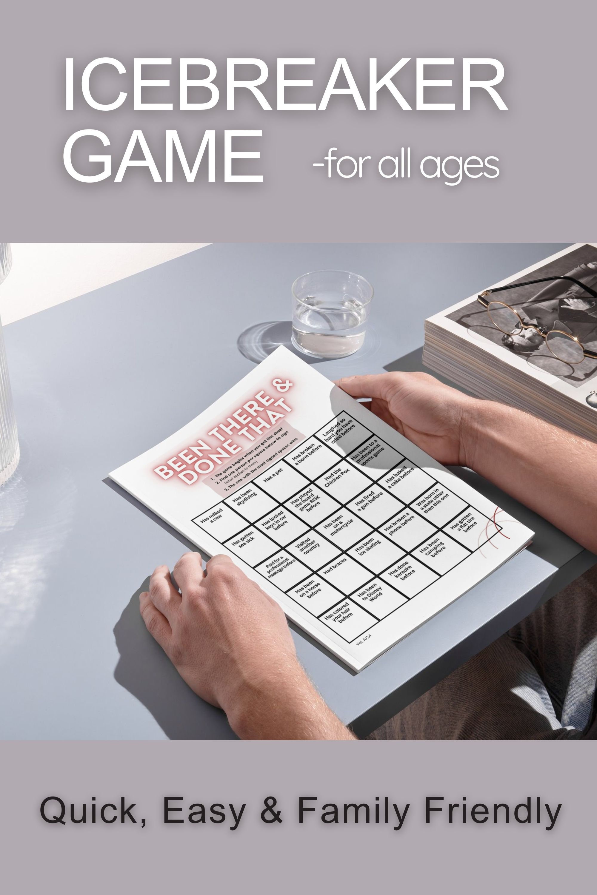 BEEN THERE & Done That - Icebreaker Question Game - Find the Guest Game ...