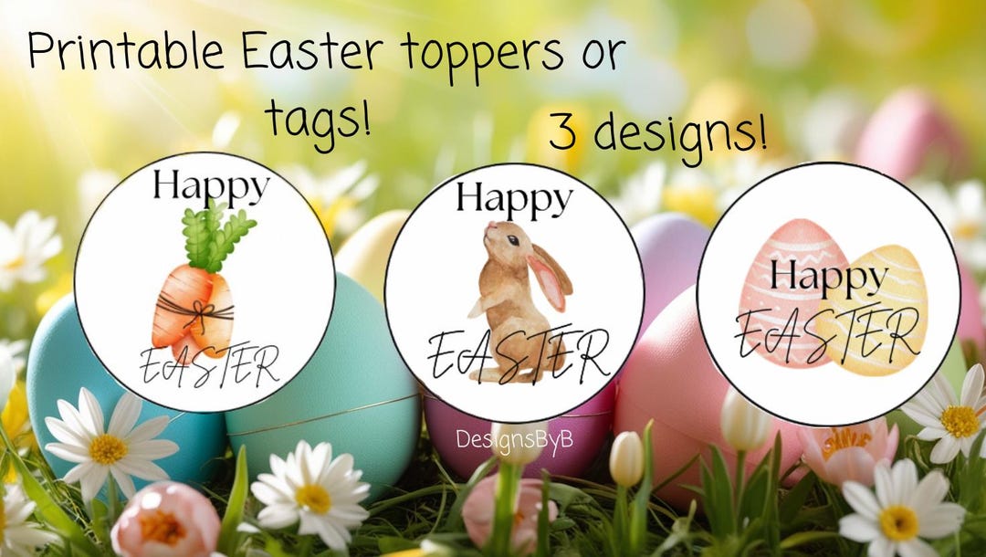 Printable Easter Toppers - Etsy