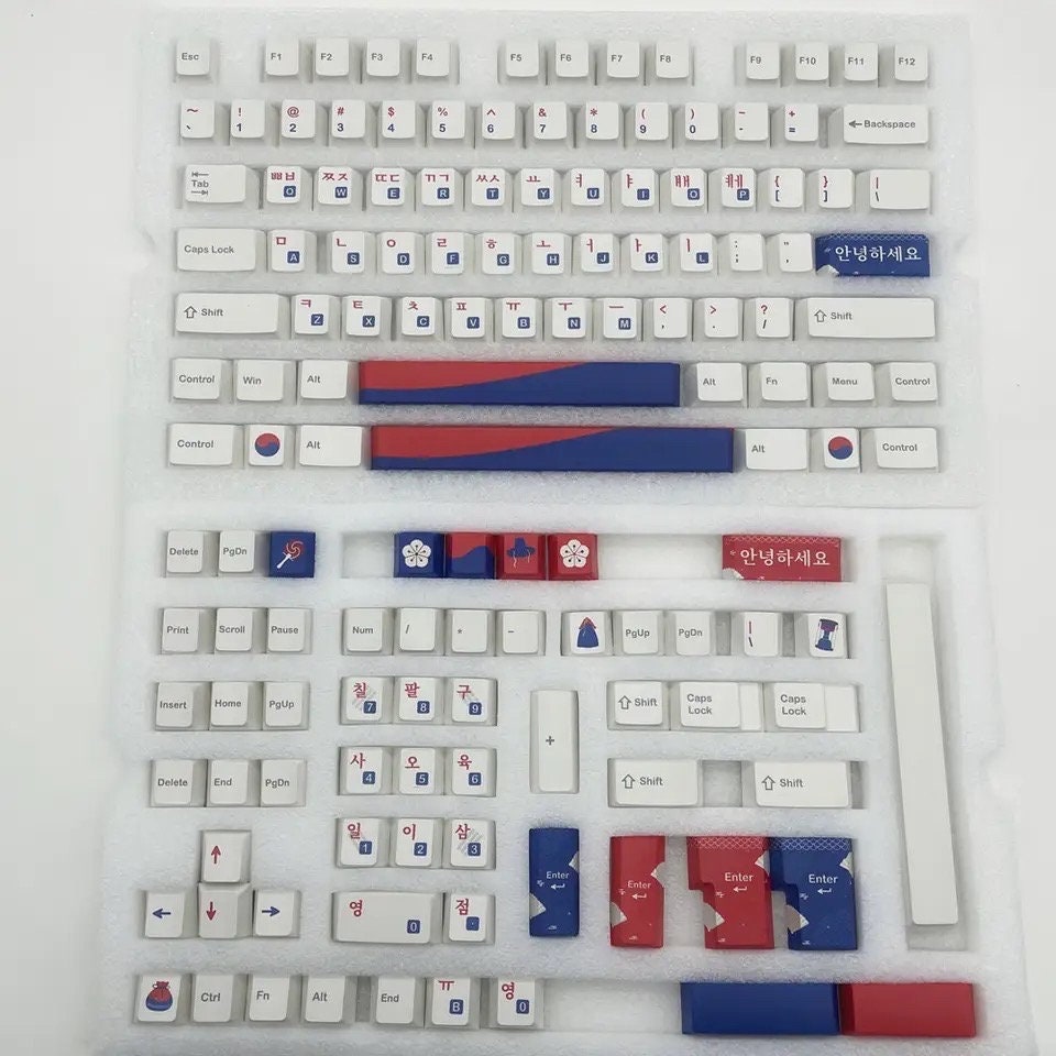 Korean PBT Keycaps: 140-key Cherry Profile, Dye Sublimation - Etsy