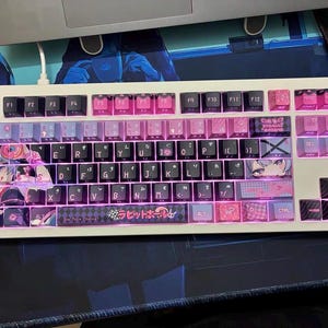 Rabbit Hole Miku PBT Keycaps: 130+36PC -key Cherry Profile Custom Set ...