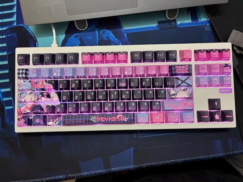 Rabbit Hole Miku PBT Keycaps: 130+36PC -key Cherry Profile Custom Set ...