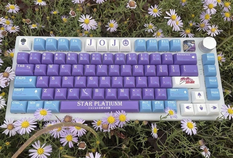 Star Platinum Jojo Keycaps: PBT Cherry Profile, 140 Keys - Etsy