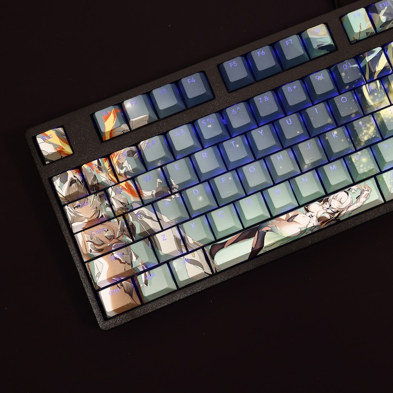 Honkai Star Rail Firefly Keycaps: PBT Cherry Profile, 108 Keys - Etsy