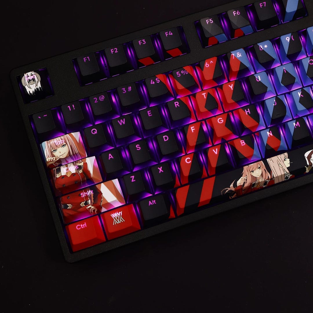 Zero Two Darling Backlit PBT Keycaps: Cherry Profile, 108 Keys - Etsy