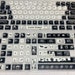 Black White Cute Ghost English PBT 139 Keys Cherry Profile Keycaps Set ...