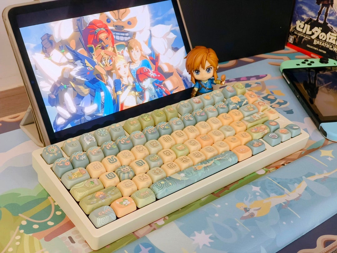 Legend of Zelda PBT 142 Keys SOA Profile Keycaps Set, Cute Keycaps ...