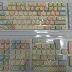 Flower Season Keycaps: 141 PBT Dye Sub SOA Profile Custom Set - Etsy