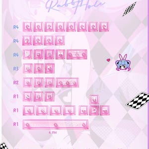 Rabbit Hole Miku PBT Keycaps: 130+36PC -key Cherry Profile Custom Set ...
