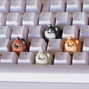 Side Eyes Shiba Inu ESC Artisan Handmade Keycaps Cherry MX, Keyboard ...