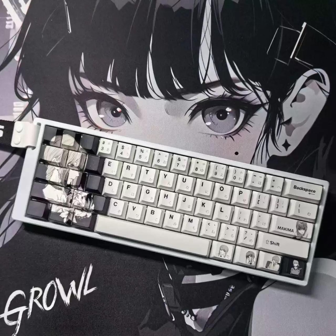 Chainsaw Makima English Japanese PBT 130 Keys Cherry Profile Keycaps ...