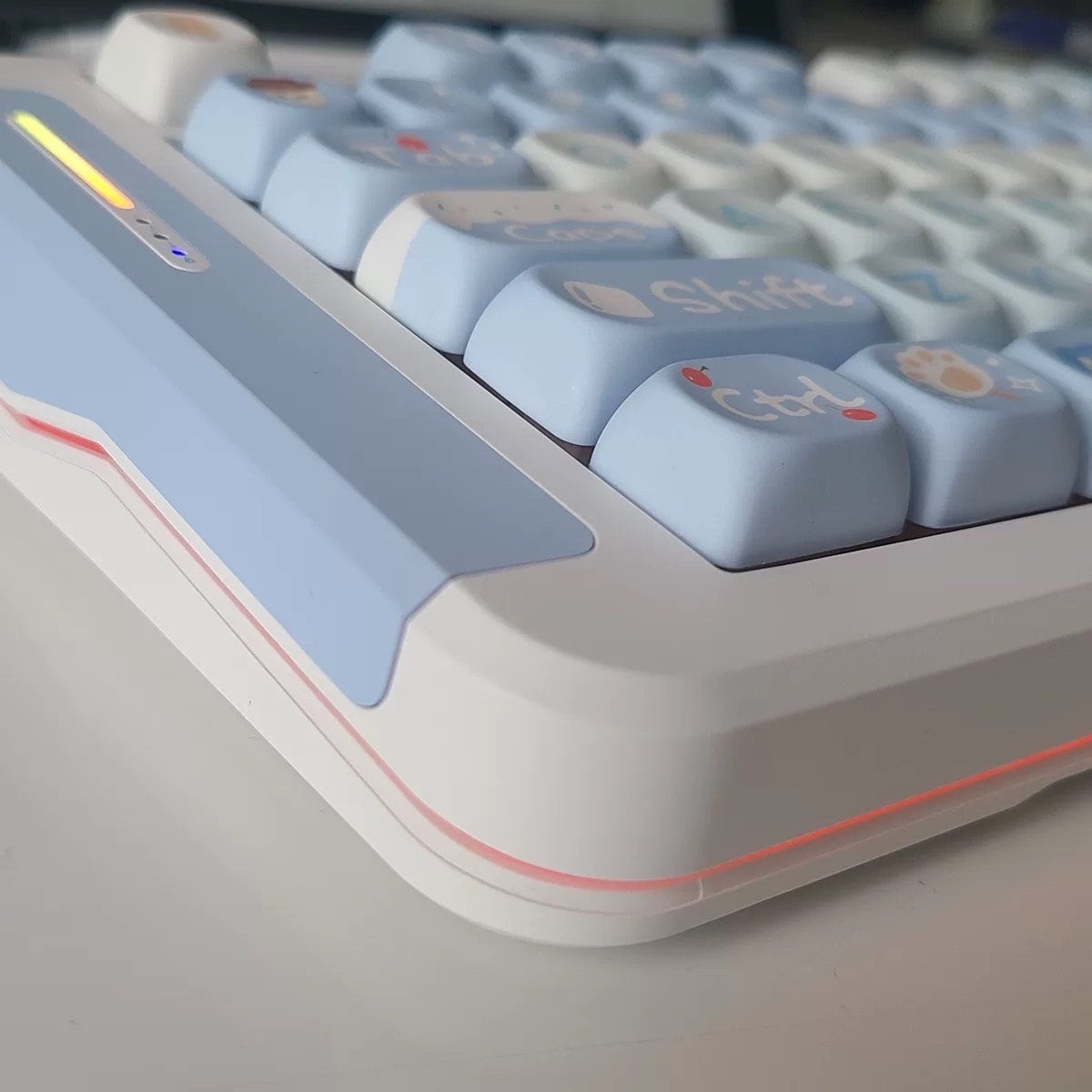 Ice Cream Blue Ice English PBT 140 Keys MOA Profile Keycaps Set, Cute ...